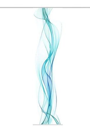 Home Fashion Home fashion Schiebevorhang Dekostoff Digitaldruck Haze, Polyester, Petrol, 245 x 60 cm