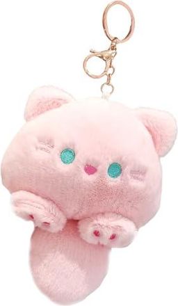 Generic Porte-cl&eacute;s en forme de chat - Cha&icirc;ne mignonne en peluche pour sac d&eacute;cole pour filles, gar&ccedil;ons, femmes, hommes | Porte-cl&eacute;s souple pour sac &agrave; dos, sac 