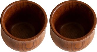 Generico Holztassen, Set mit 2 handgefertigten Holztassen, kleine Weingl&auml;ser | sowohl f&uuml;r Caf&eacute;s, Theken, Kaffee, Tee, handgeschnitzten Milchkaffee, Wein, Milch