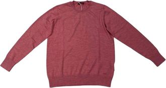 Fay Femme, Pulls, Rose, Taille: 44 FR Haut à col rond à manches longues