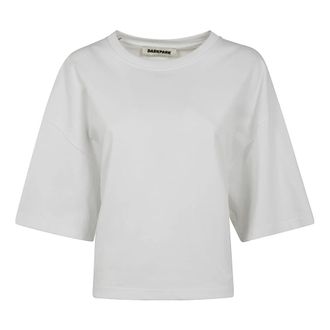 Darkpark Drapierte T-Shirt - - Tops - Damen - Wei&szlig; - XS