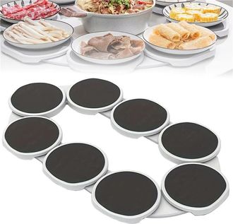 Generic Lazy Susan Drehteller for Esstisch 8 Gerichte Drehbarer Lazy Susan Drehteller, Erweiterbar for Rechteckige Und L&auml;ngliche Tische, Runde Servierplatte D