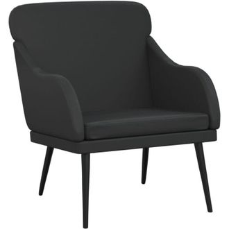 vidaXL Sessel Schwarz 63x76x80 cm Kunstleder - Vidaxl