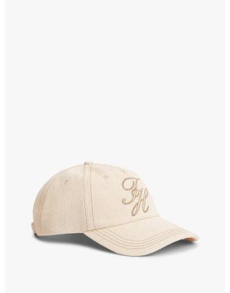 Tommy Hilfiger Casquette de baseball en denim avec logo brod&eacute; - Beige-Neutral