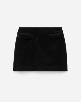 Arket Minirock Aus Samt -Schwarz