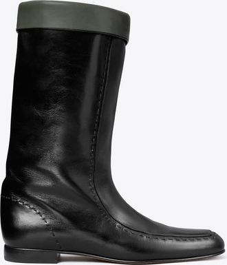 Tory Burch Reiterstiefel mit flachem Absatz