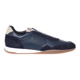 Baldinini Slip-On aus perforiertem Wildleder und Leder - - Shoes - Herren - Blau - 43 EU