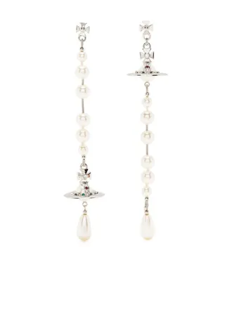 Vivienne Westwood Earrings Metallic Broken Pearl