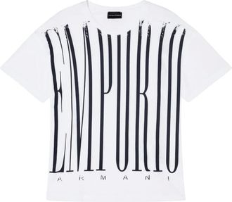 Emporio Armani Femme, Tops, Blanc, Taille: 38 FR T-shirt &agrave; manches courtes