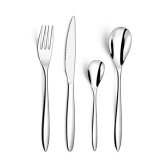 Amefa M&eacute;nag&egrave;re 24 couverts de table pour 6 personnes - Actual - Acier inoxydable 18/0, Finition Brillante