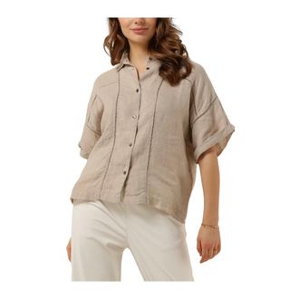 Knit-ted Damen, Blusen & Hemden, Beige, SGröße
