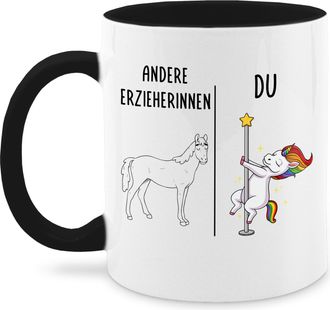 Shirtracer Tasse Tassen 325ml - Andere Erzieherinnen Dabbing Einhorn | Erzieherin Geschenk | Dankesch&ouml;n Geschenk Erzieherin | Kindergarten Erzieherin Abschiedsge