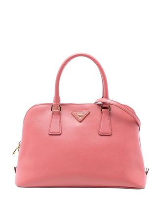 Prada 2013-2025 mittelgro&szlig;e Saffiano Lux Promenade Satchel-Tasche - Rosa
