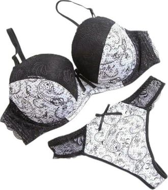 Generic CHJAN Thin Cotthon Soutien-gorge rembourr&eacute; respirant en coton push-up pour femme Grande poitrine 75 80 85 90 95 soutien-gorge lingerie, blanc, DD