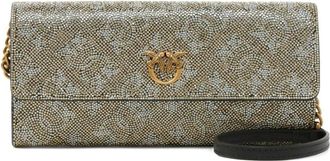 Pinko Pinko, Femme, Sacs, Jaune, Taille: ONE Size Love Tiny Birds Wallet C