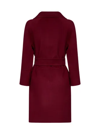 Max Mara Womens Coat Arona Red Virgin Wool