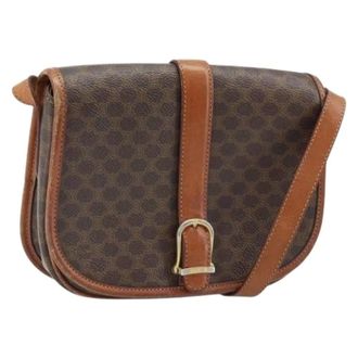 Celine Sac bandouli&egrave;re Vintage Macadam en toile Pre-owned - Femme - Pre-owned - Brun - Taille: ONE Size