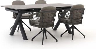Manifesto Furniture Manifesto Tolmezzo/Citadella 200/260 cm Gartenm&ouml;bel-Set 5-teilig drehbar ausziehbar