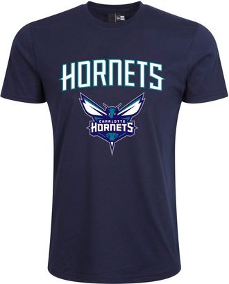 New Era NBA Charlotte Hornets Team Logo T-Shirt - Blau