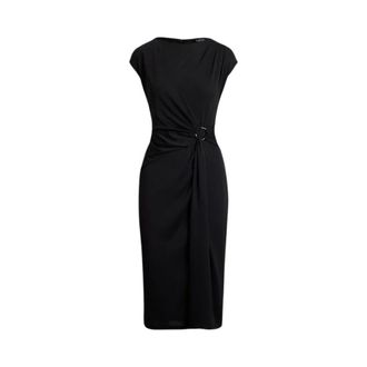 Ralph Lauren Fabiana Kleid mit Ellbogenlangen &Auml;rmeln - - Dresses - Damen - Schwarzk - XS