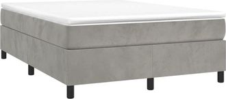 vidaXL Bettgestell ohne Matratze Hellgrau 140x200 cm Samt Vidaxl