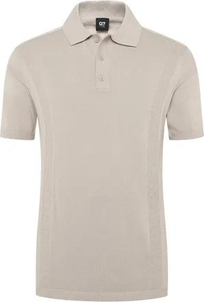 AlphaTauri Unifarbenes Strick-Poloshirt mit Leinenanteil in