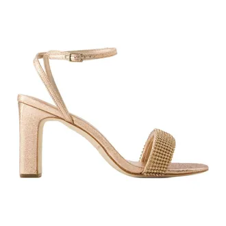 Loeffler Randall Womens Shay Sandals Synthetic Leather Dune Beige Shoes