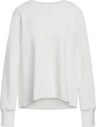 Dondup Femme, Sweatshirts et sweats &agrave; capuche, Blanc, Taille: 36 FR Felpa F518 SweaT-shirt