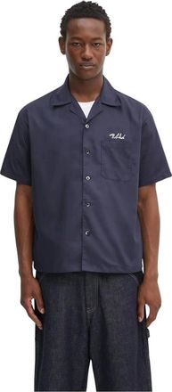 Neighborhood Homme, Chemises, Bleu, Taille: L Chemise Hawa&iuml;enne Unie