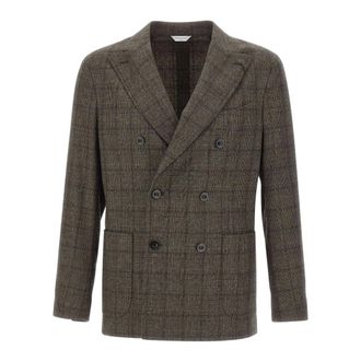 Boglioli Blazer Prince de Galles Double Boutonnage - Homme - Vestes - Brun - Taille: L
