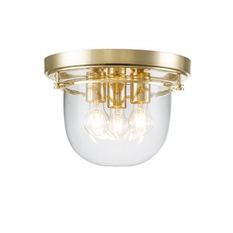 Elstead Lighting Elstead Quoizel Whistling Bowl Semi-Flush Deckenleuchte Messing poliert, IP44