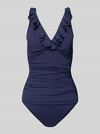Lauren Ralph Lauren Badeanzug mit Rüschen und tiefem Rückenausschnitt