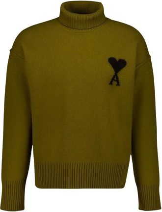 Ami Homme, Pulls, Vert, Taille: L Col roulés