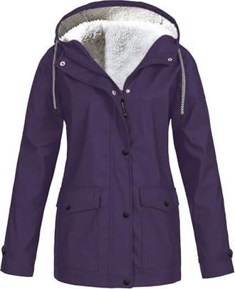 Generic Manteaux dhiver grande taille pour femme, &agrave; capuche, en polaire doubl&eacute;e, parka chaude, manteaux dhiver d&eacute;contract&eacute;s pour femme, manteaux longs et &eacute;pai