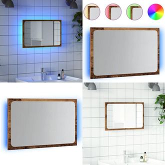vidaXL Badspiegel mit LED-Leuchten Artisan-Eiche 60x8,5x38 cm - Vidaxl