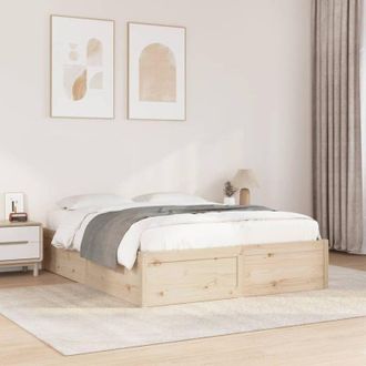 vidaXL Cadre de lit sans matelas 140x200 cm bois massif de pin Vidaxl