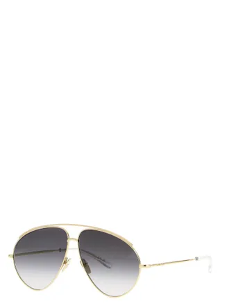 Gucci Gradient Lens Aviator Sunglasses - Gold