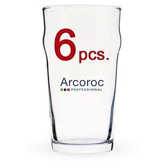 Arcoroc Nonic Pint Beer Glass 570 ML Set of 6