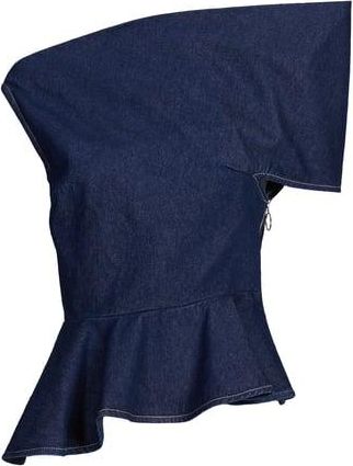 Marques Almeida Top denim asym&eacute;trique en coton