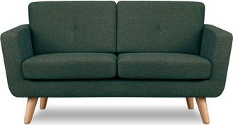 Konsimo Klassische Sofa mit Armlehnen tagio ii, blau, Stoff, Scandinavian, 153x80x84cm - Konsimo