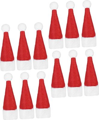 Valiclud 50st&uuml;cke Mini-weihnachtsm&uuml;tzen als Dekoration Weihnachtslollipop-m&uuml;tze Mini-weihnachtsmannm&uuml;tze Weihnachtsdeko Weihnachtsschmuck f&uuml;r Party und Fotosho