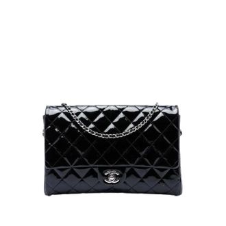 Chanel Pre-owned Gesteppte Lackleder Umh&auml;ngetasche - - Pre-owned - Damen - Schwarzk - ONE SIZE