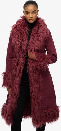 Superdry Manteau long style afghan - Violet baie
