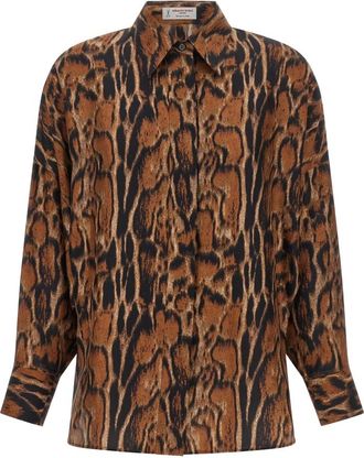 Alberto Biani Femme, Blouses et Chemises, Brun, Taille: 42 FR Riviera Shirt