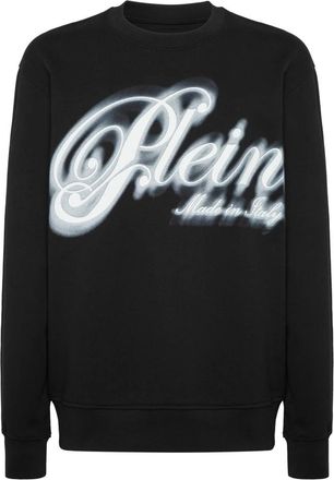 Philipp Plein Sweatshirt Blur Signature - - Sweatshirts & Hoodies - Herren - Schwarzk - L