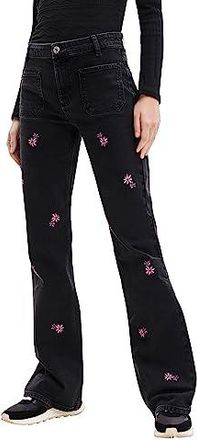 Desigual Denim_vidin Pantalon décontracté, Noir, 40 Femme