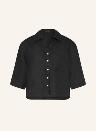 OPUS Blusenshirt Flippa Aus Leinen schwarz