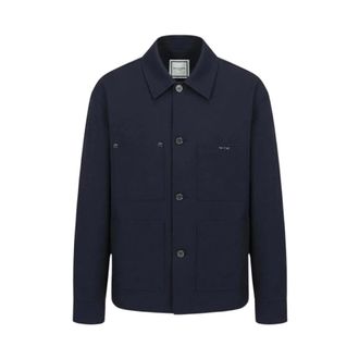 Wooyoungmi Wooyoungmi, Homme, Vestes, Bleu, Taille: XL Wool Patch Pocket Shirt