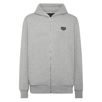 Philipp Plein Homme, Sweatshirts et sweats &agrave; capuche, Gris, Taille: 3XL Sweat &agrave; capuche Sweatjacket LS Iconic