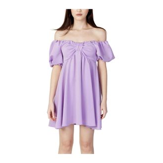 Aniye By Femme, Robes, Violet, Taille: 36 FR Mini Robe Lilas Épaules Dénudées